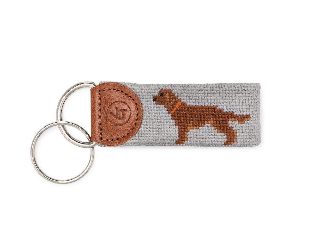Chocolate Lab Needlepoint Keychain – Good Threads